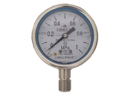 Y-60B-FZ全不锈钢耐震压力表0-1MPa径向型_外壳
