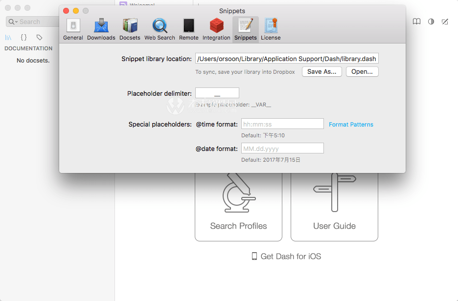 Dash for Mac(API文档浏览器)功能介绍_支持
