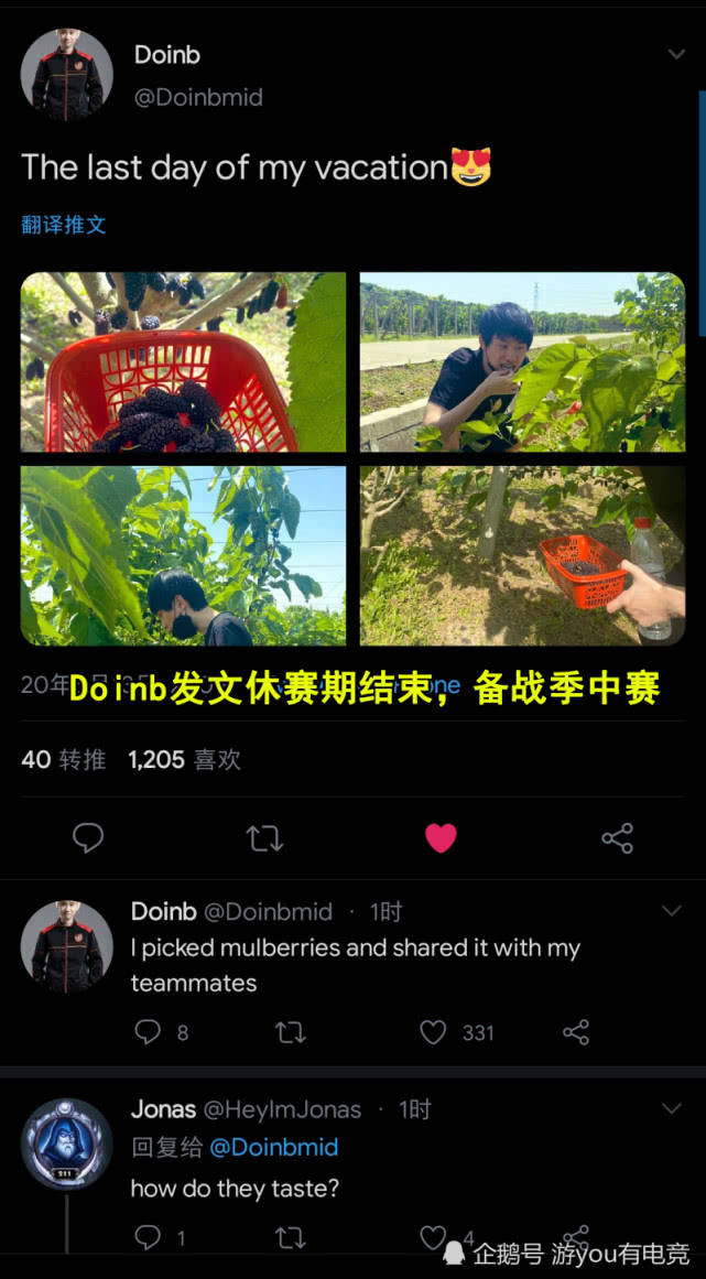 Doinb发文休赛期“提前结束”，备战季中赛，Rank被DWG中单暴_战队