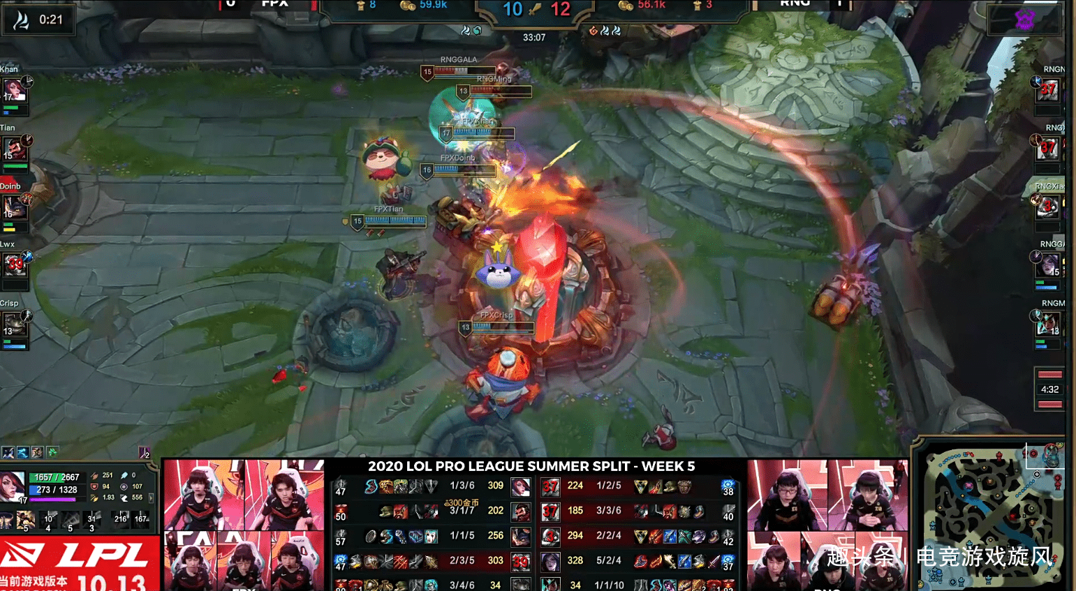 LOL：FPX扳平比分，Uzi：在RNG当ADC不能有任何失误！_gala