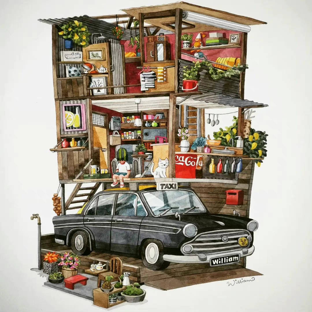 一间小木屋画师William Sim作品欣赏-搜狐大视野-搜狐新闻
