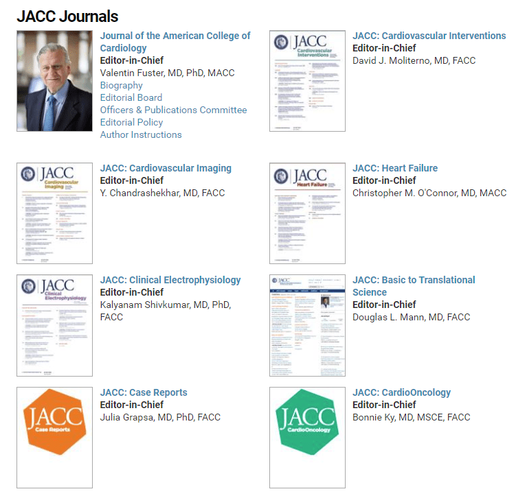 JACC：全球最专业的心血管领域出版社！_of