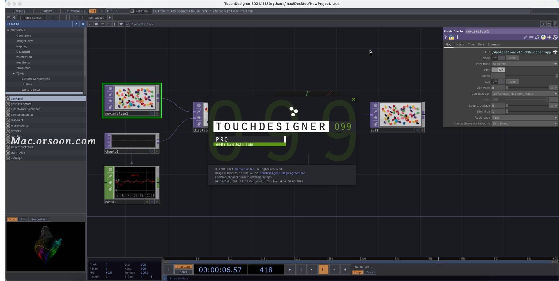 TouchDesigner Pro 099 for mac(可视化原型设计渲染工具) 2021永久版_几何
