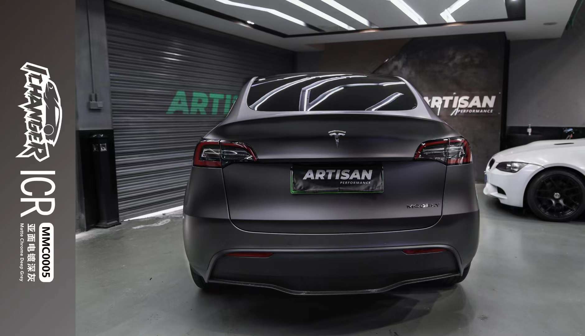 特斯拉model Y汽车贴膜Ichanger（ICR）改变者改色膜亚面电镀深灰_搜狐汽车_搜狐网