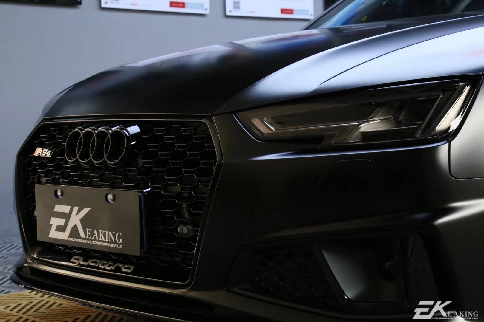 EK改色膜：奥迪A4L改色电光金属黑_搜狐汽车_搜狐网