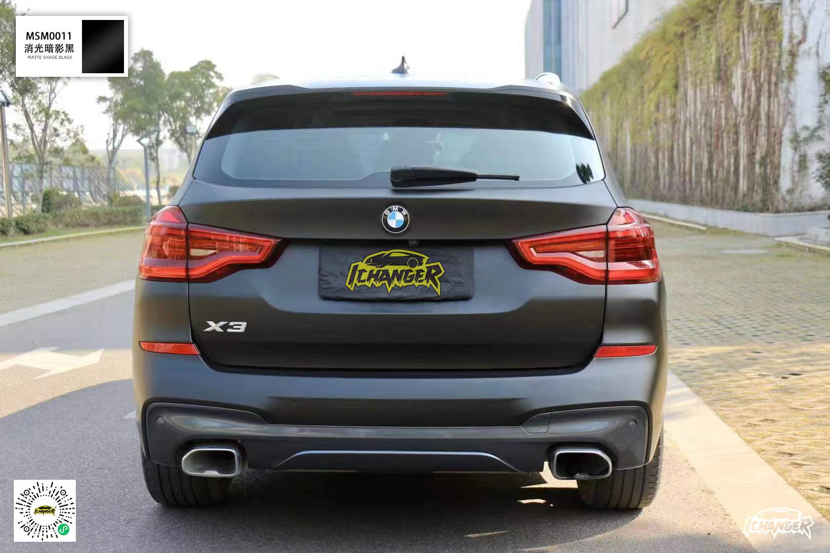 Ichanger改色膜（ICR改色膜）改变者宝马X3改色贴膜 消光暗影黑_搜狐汽车_搜狐网