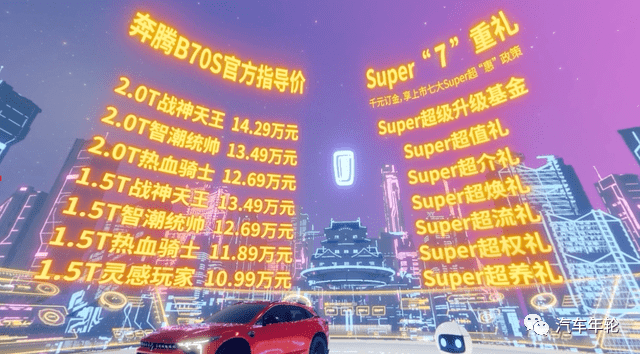 全系加“T”/“酷玩”轿跑SUV，起售10.99万元的奔腾B70S不香吗_搜狐汽车_搜狐网