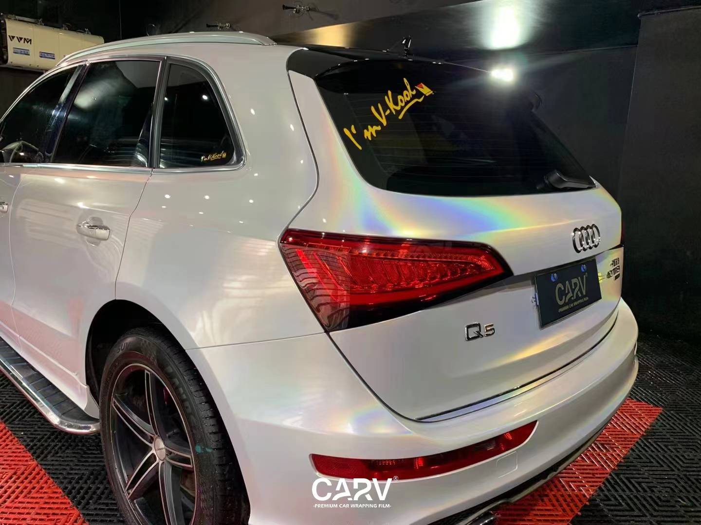 奥迪Q5卡孚CARV改色膜镭射白_搜狐汽车_搜狐网
