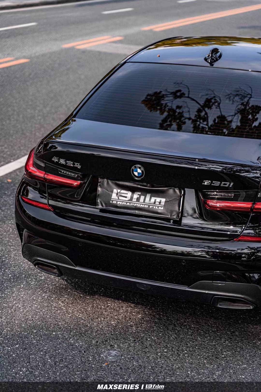 宝马3系LBFILM改色膜PET修复钢琴黑,耐看不过时的黑色_搜狐汽车_搜狐网