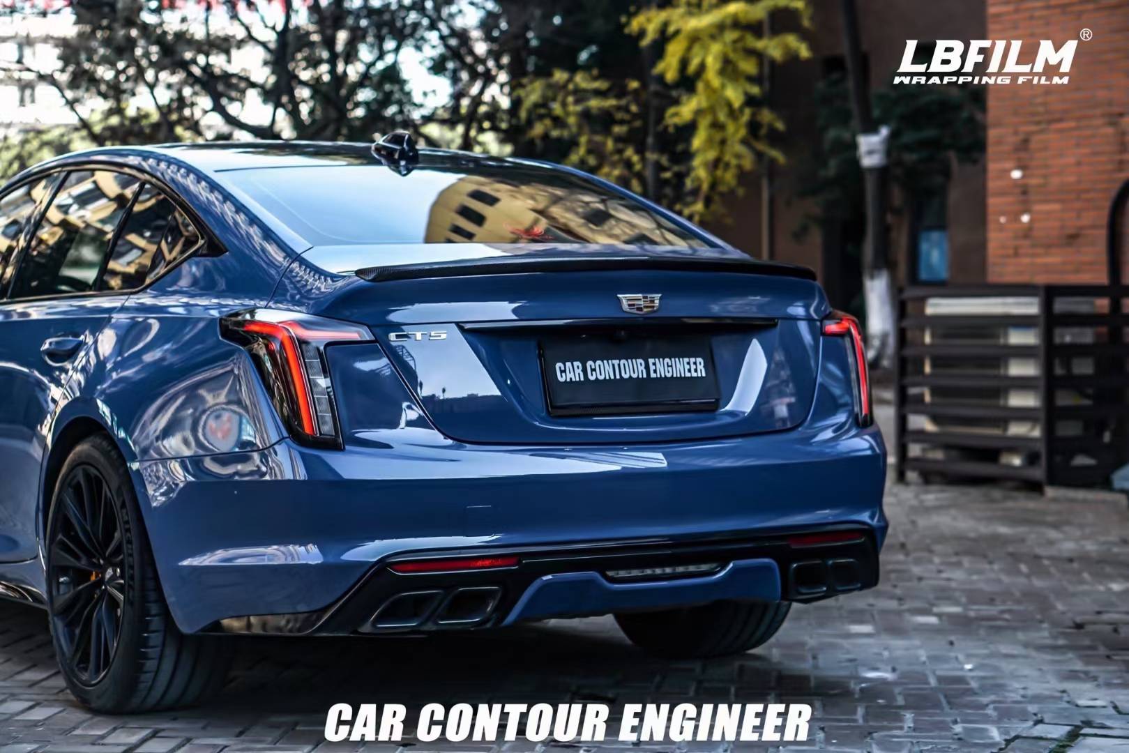 凯迪拉克CT5-LB改色膜原厂漆海王星蓝，蓝得动人心魄_搜狐汽车_搜狐网