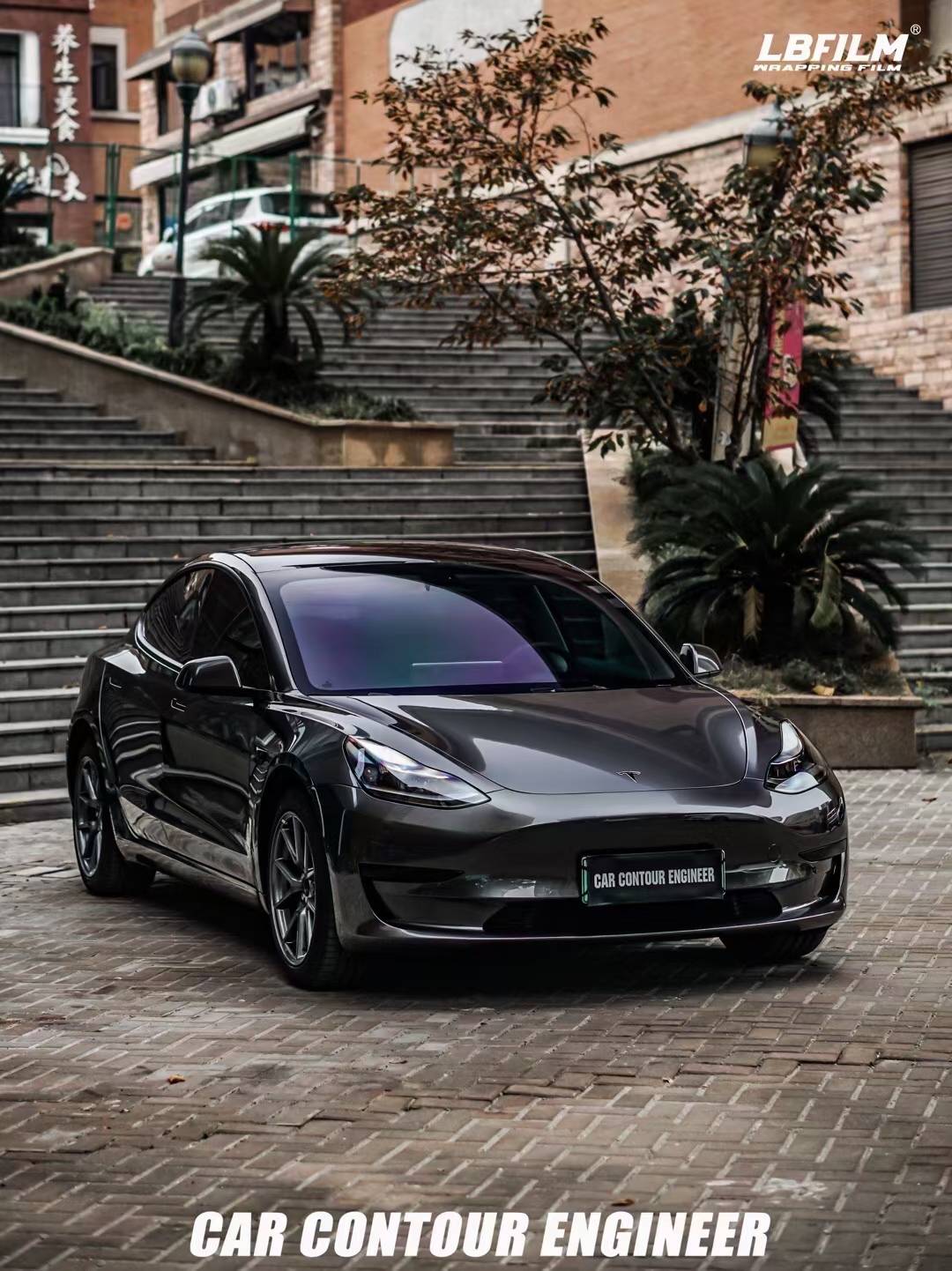 特斯拉model3-LB改色膜液体金属乌木兰灰，宛如流动的金属液态_搜狐汽车_搜狐网