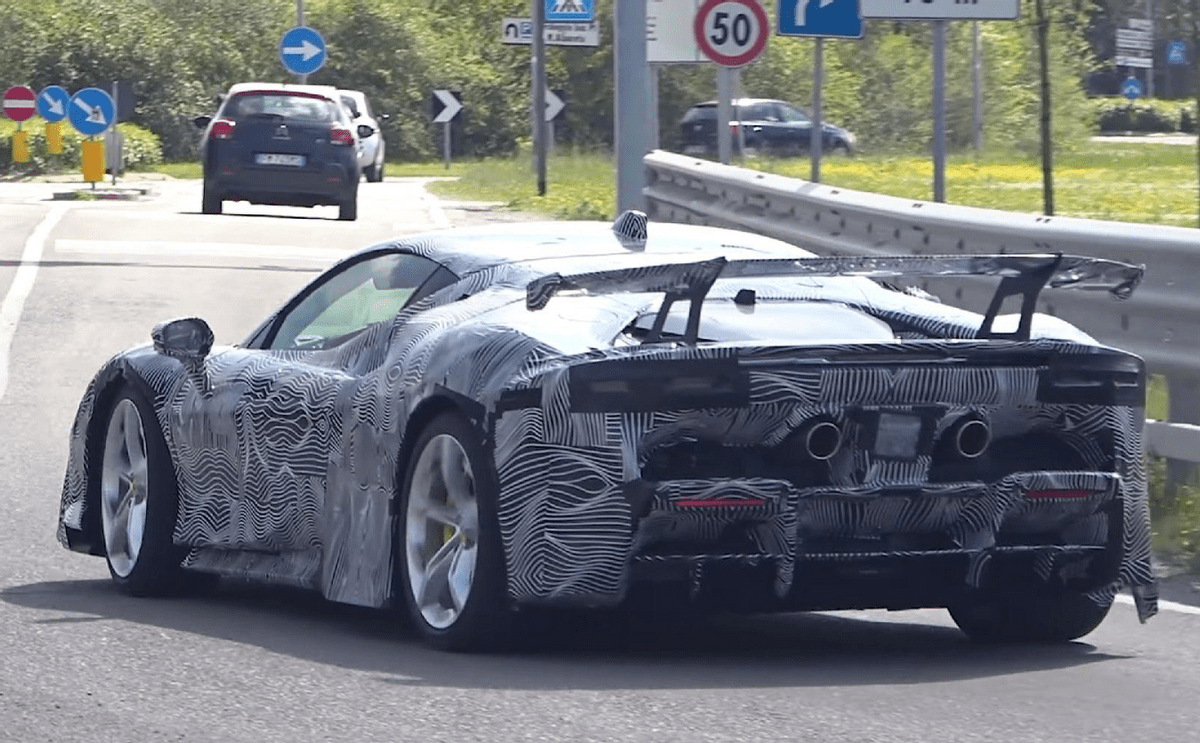 上固定式大尾翼，法拉利SF90赛道版曝光_搜狐汽车_搜狐网