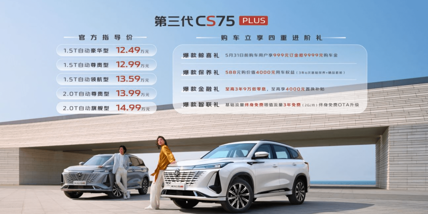 售价12.49万起，第三代CS75 PLUS正式上市_搜狐汽车_搜狐网