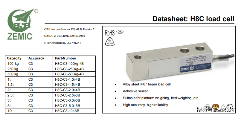 美国H8C-C3-5.0t-4B1压力传感器(zemic)_搜狐汽车_搜狐网