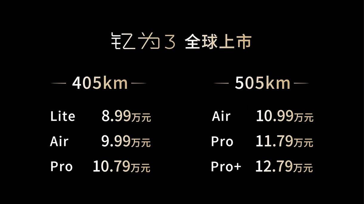 江淮钇为3正式上市 续航可达505km/售8.99万元起_搜狐汽车_搜狐网