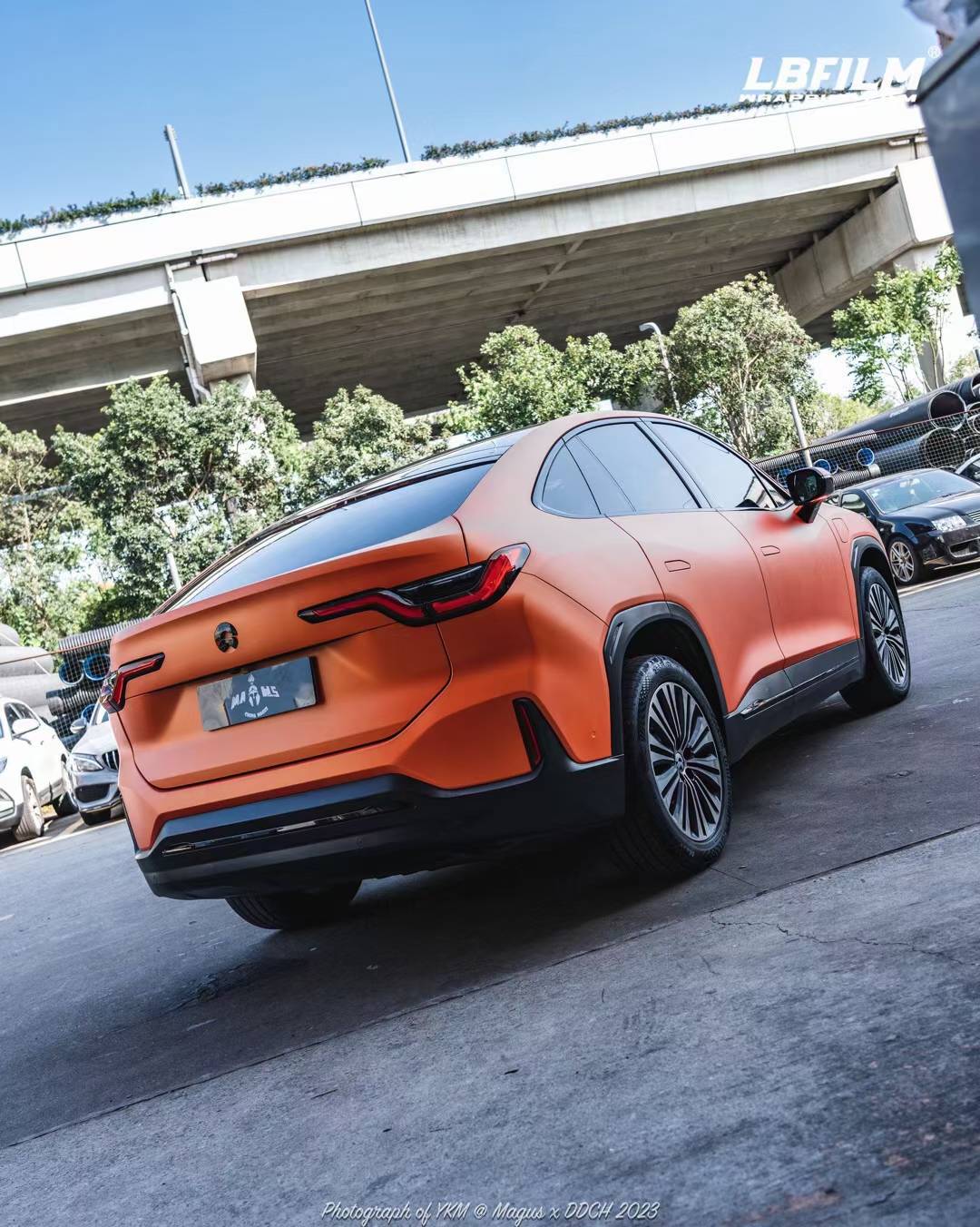 蔚来EC6-LB改色膜消光熔岩橙，力量和激情的感官呈现_搜狐汽车_搜狐网