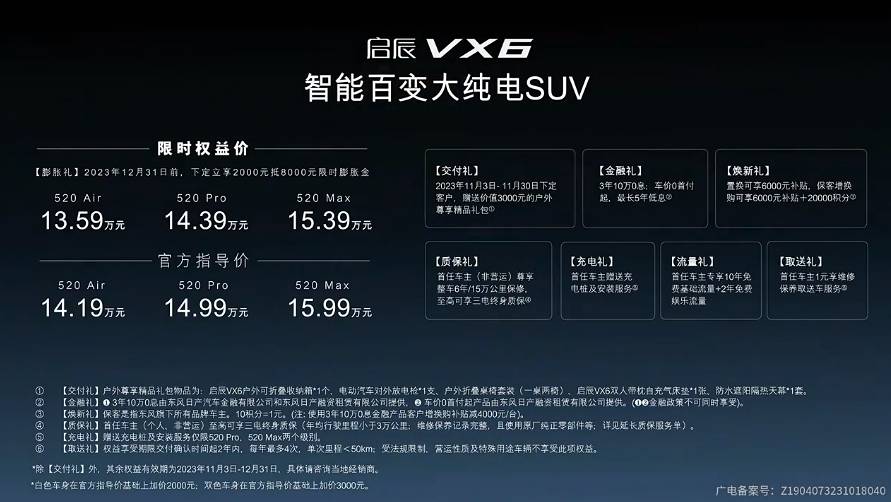 大空间且灵活多变、灯塔OS冰雪聪明，启辰VX6上市，仅14.19万起_搜狐汽车_搜狐网