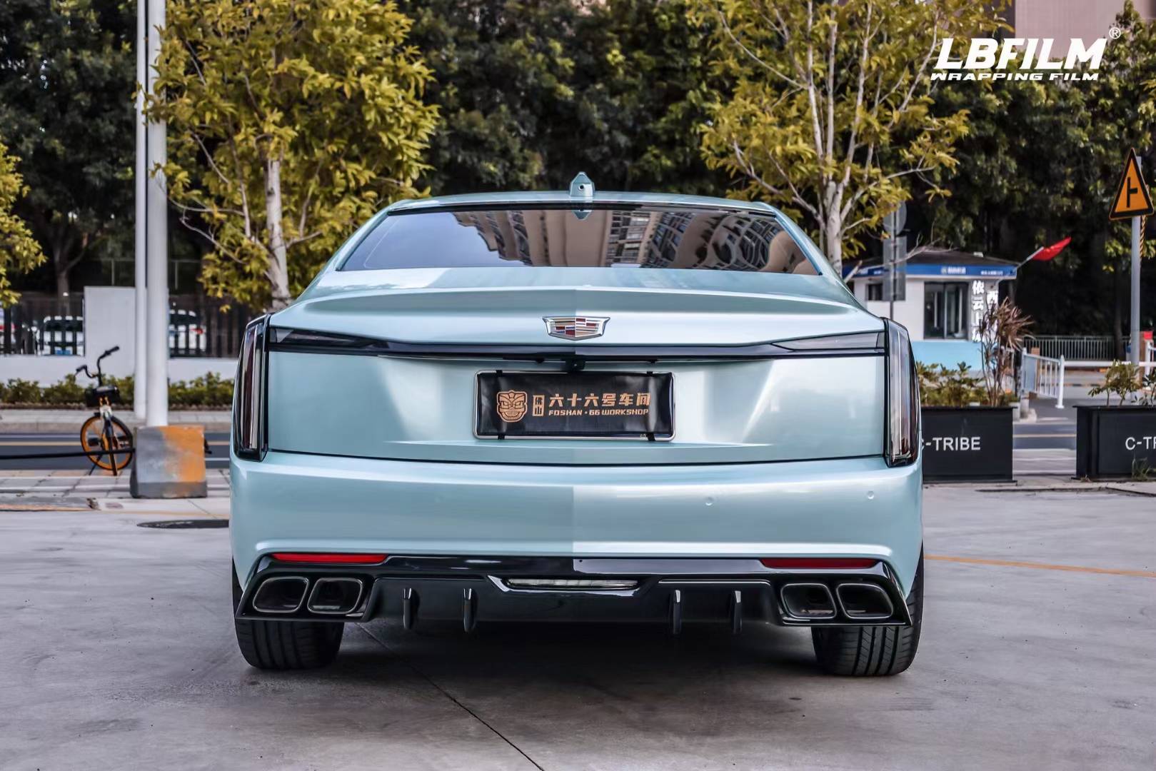 凯迪拉克CT6-LB改色膜液态金属同温层蓝，镶嵌着云的颜色_搜狐汽车_搜狐网