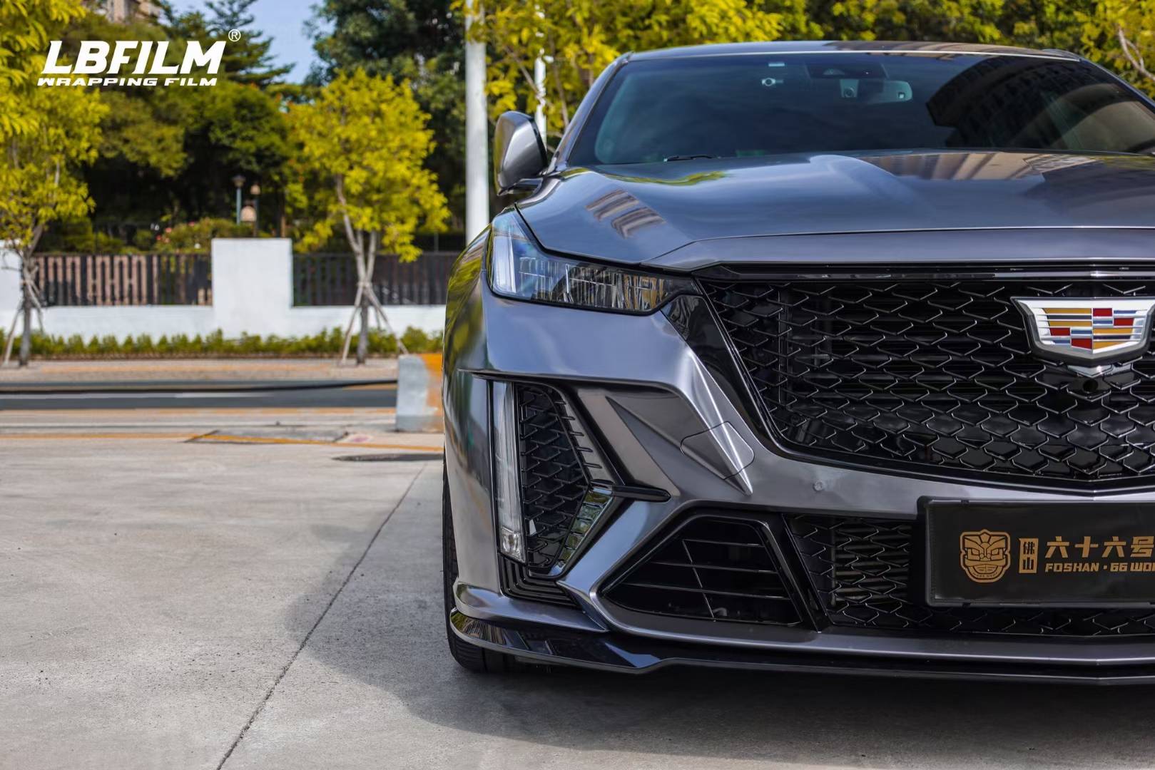 凯迪拉克CT5-LB改色膜超亮金属钨钢，沉稳的深灰色_搜狐汽车_搜狐网