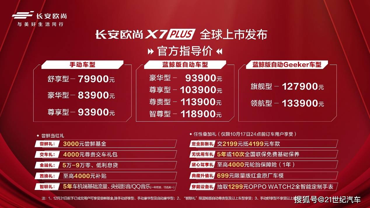 10万级SUV配置天花板，长安欧尚X7PLUS正式上市_搜狐汽车_搜狐网