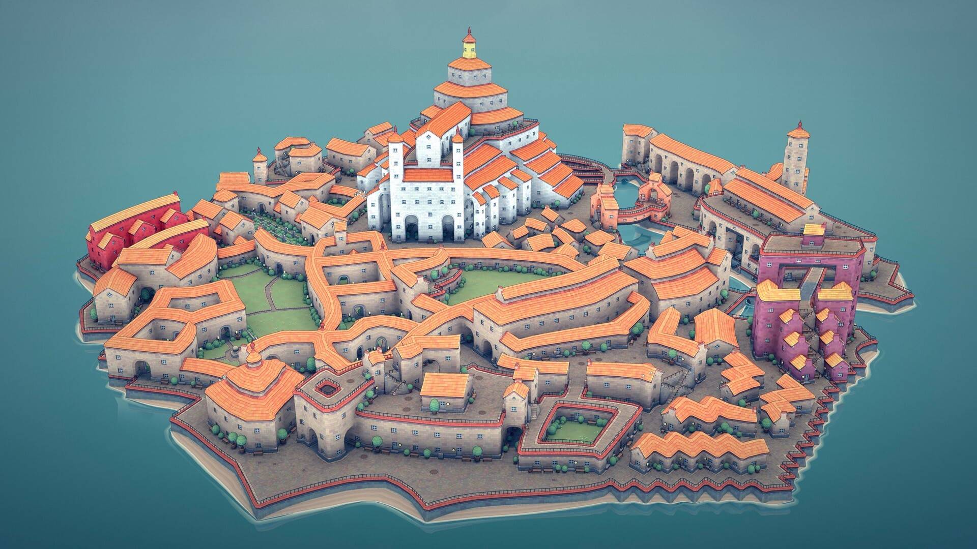 城镇叠叠乐Townscaper高清动态壁纸-搜狐大视野-搜狐新闻