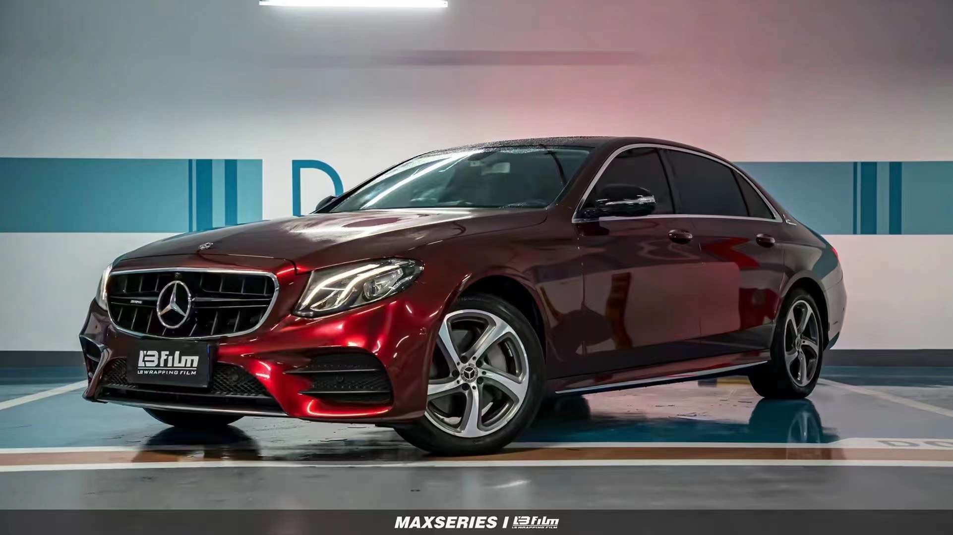 LBFILM改色膜-LB液态金属龙血红-奔驰E300L_搜狐汽车_搜狐网