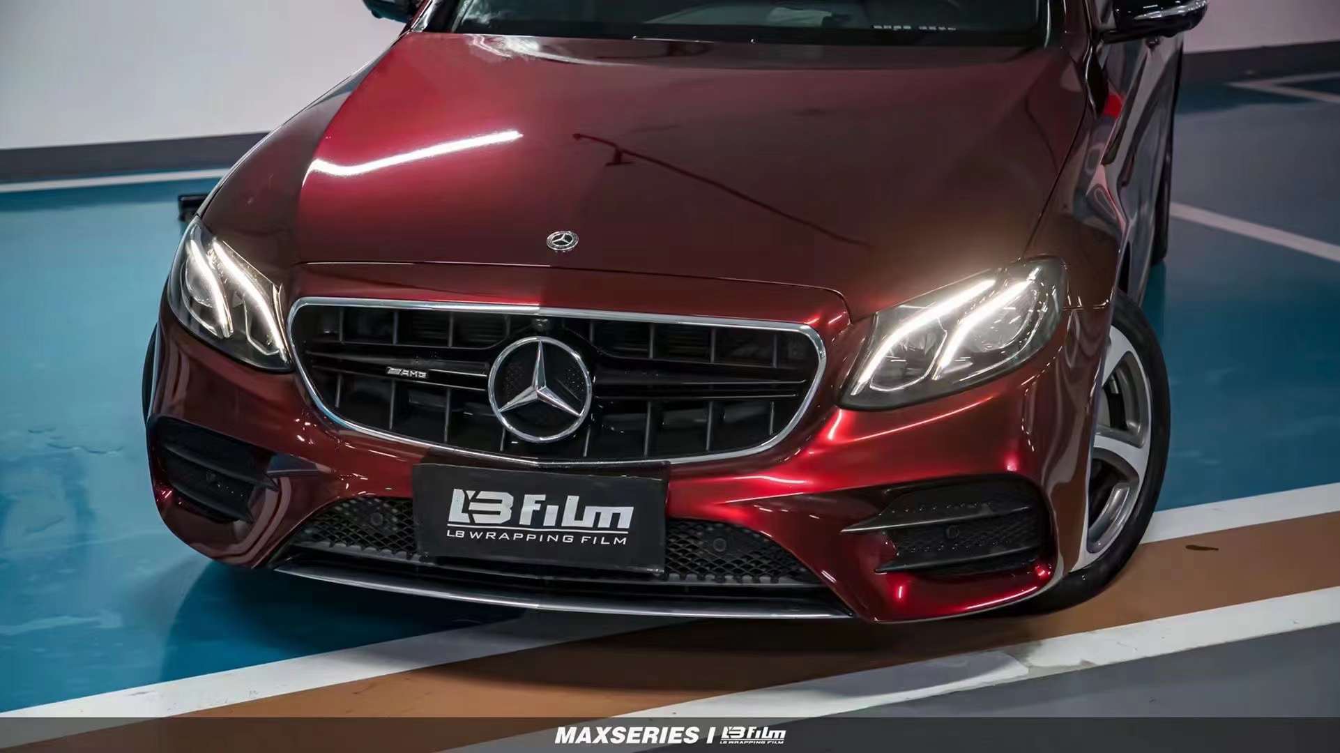LBFILM改色膜-LB液态金属龙血红-奔驰E300L_搜狐汽车_搜狐网