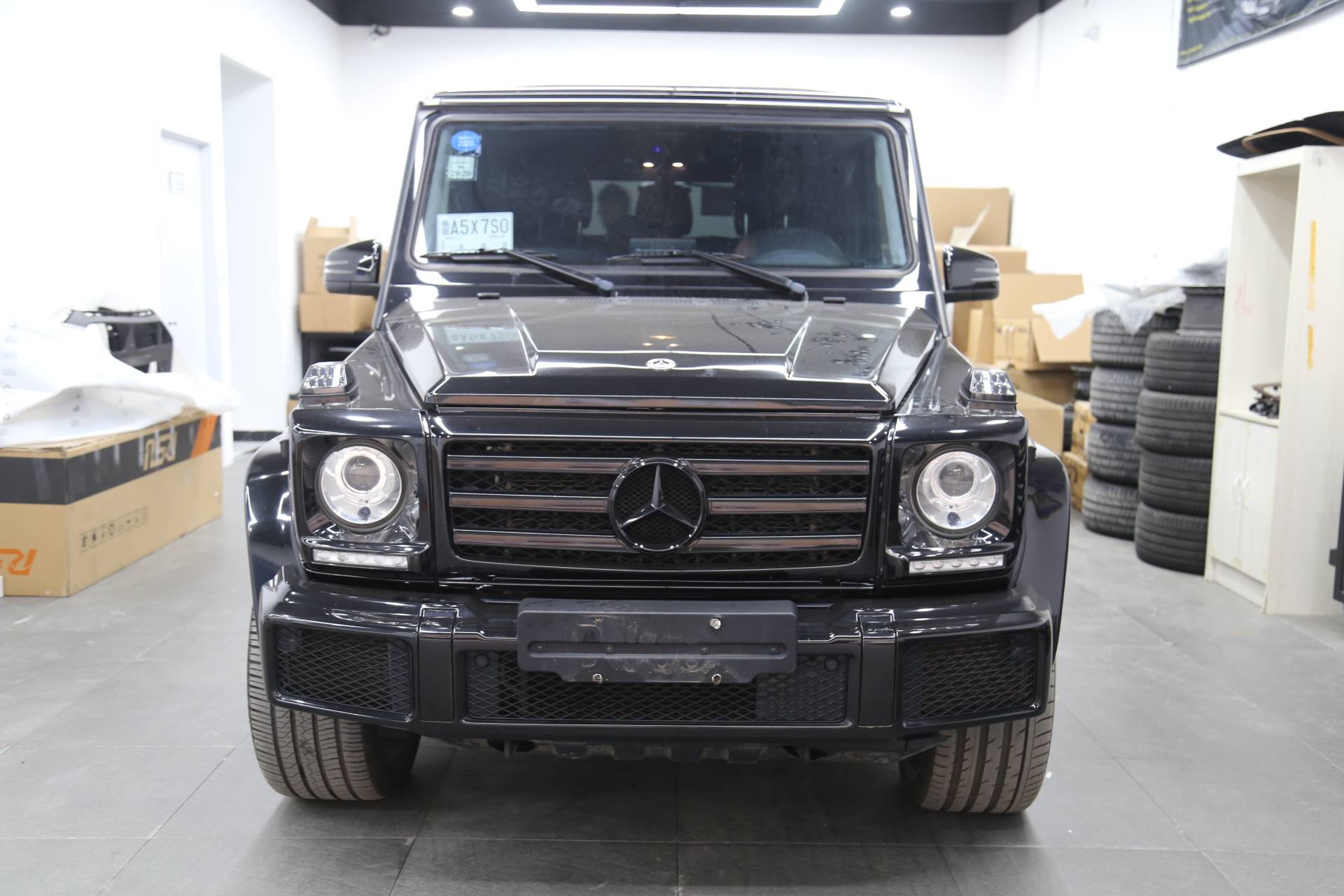 17款奔驰大G升级21款G63包围外观+全车陶瓷黑改色膜_搜狐汽车_搜狐网