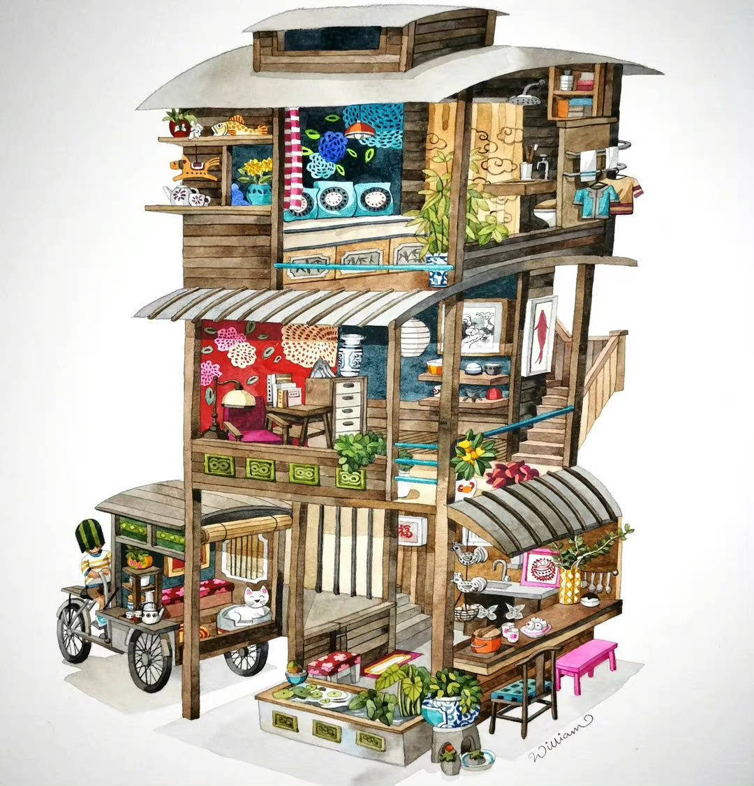 一间小木屋画师William Sim作品欣赏-搜狐大视野-搜狐新闻