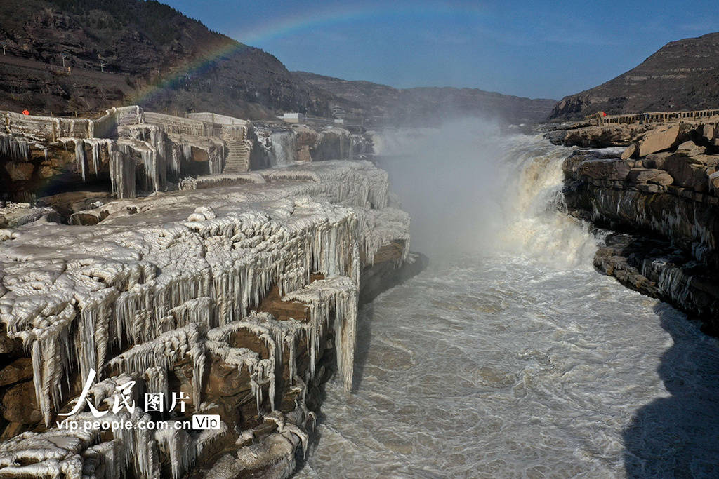山西吉县黄河壶口瀑布现流凌冰挂景观-搜狐大视野-搜狐新闻