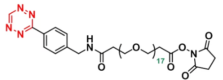 Tetrazine-PEG17-NHS ester，四嗪-PEG17-活性酯_黄原_zyl_科研