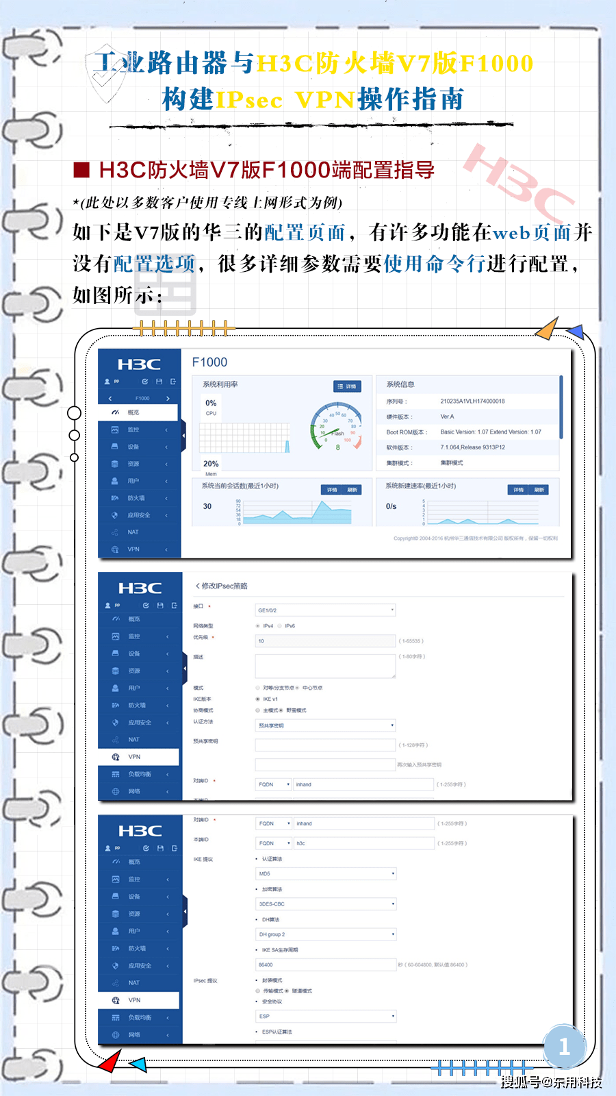路由器与H3C防火墙V7版F1000构建IPsec VPN指南-搜狐大视野-搜狐新闻