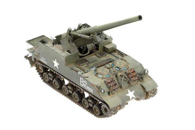 模型制作范例：AFV 美军M40自行榴弹炮_橡胶履带