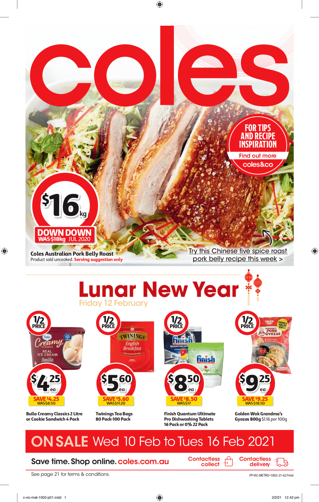 Coles 2月10日-2月16日折扣，饺子春卷抹茶冰淇淋半价、亚洲美食打折_信息