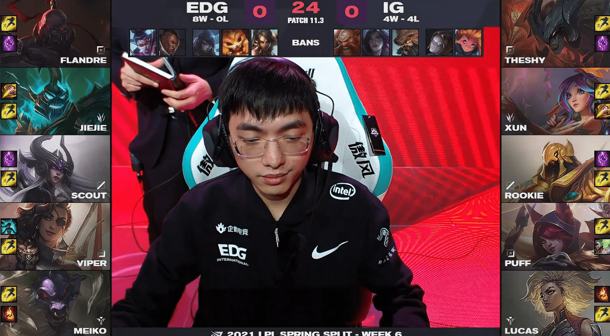 Puff登场显奇效，IG击破EDG不败金身！宁王指出三个关键_比赛