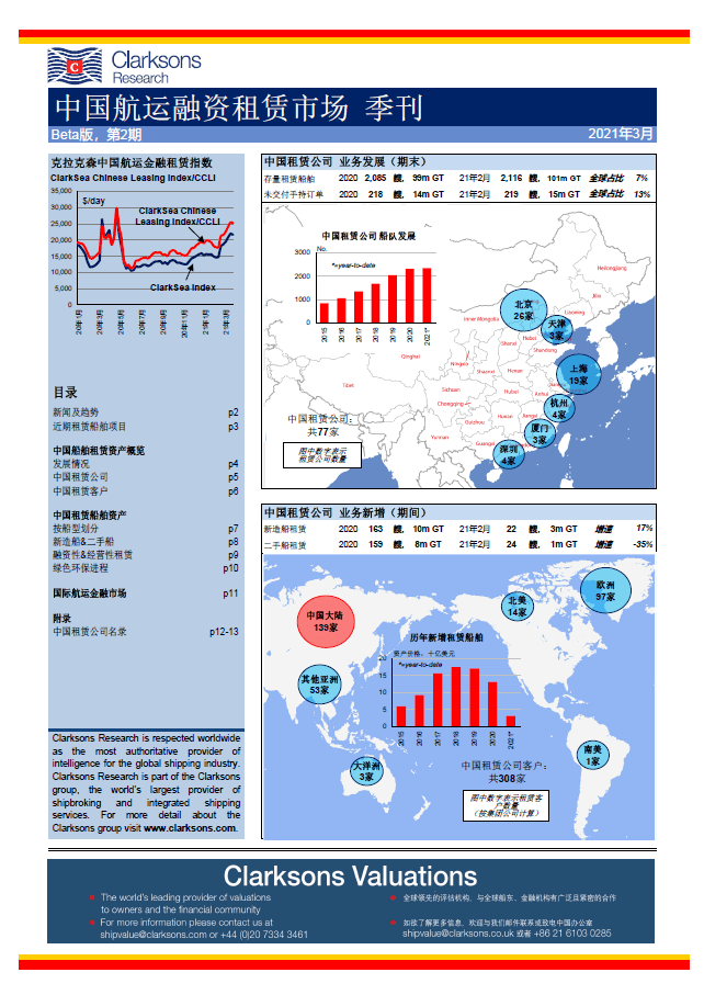 克拉克森发布中国航运融资租赁市场一季报_船舶