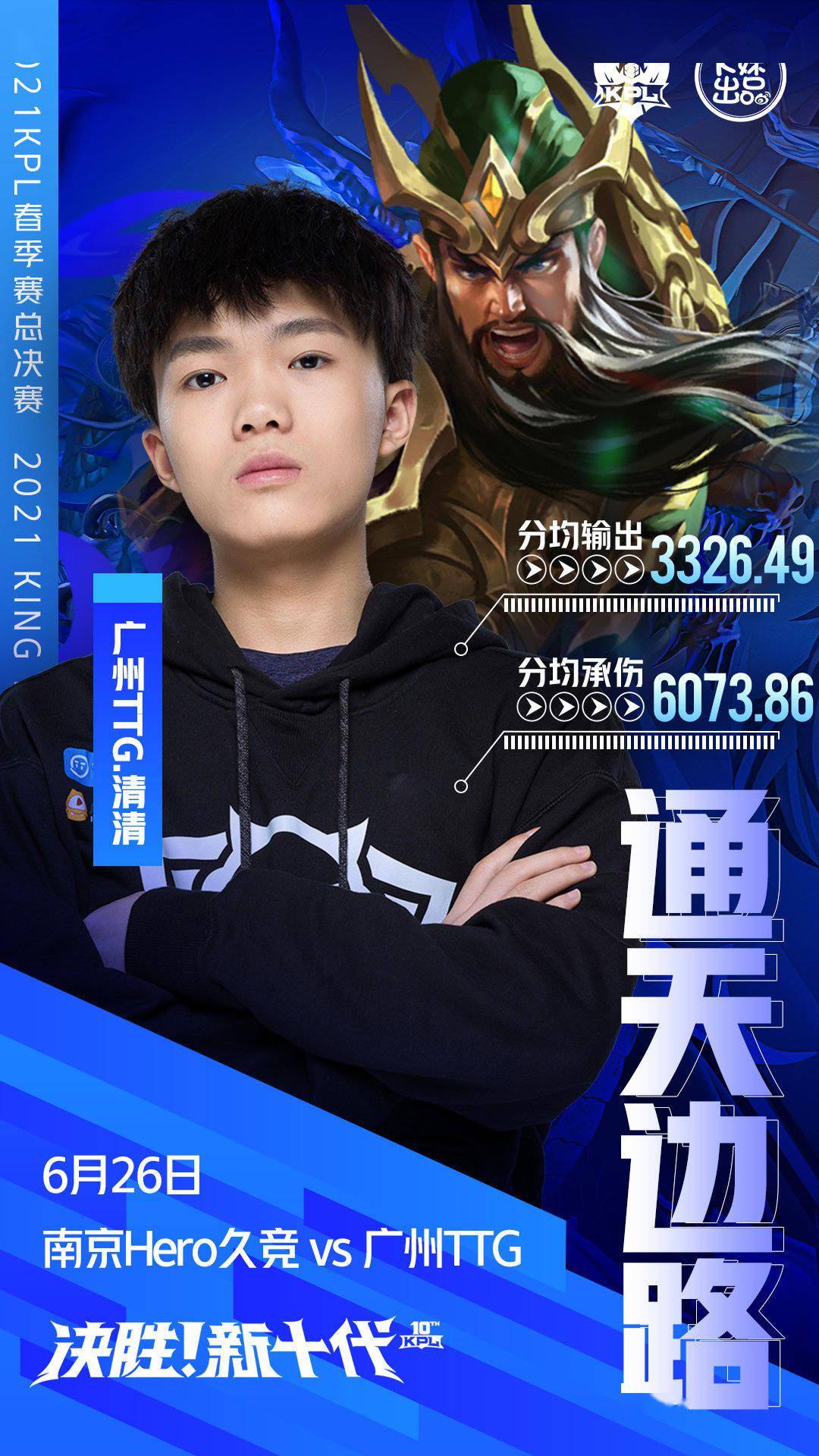 《王者荣耀》KPL 春季总决赛今晚 6 点开战：南京 Hero 久竞/广州 TTG_清清