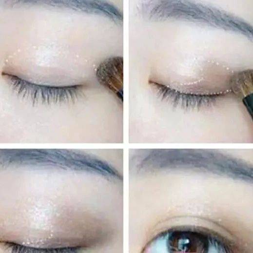 化妆步骤：三色眼影画法，叠加眼影最适合夏季画！_棕色