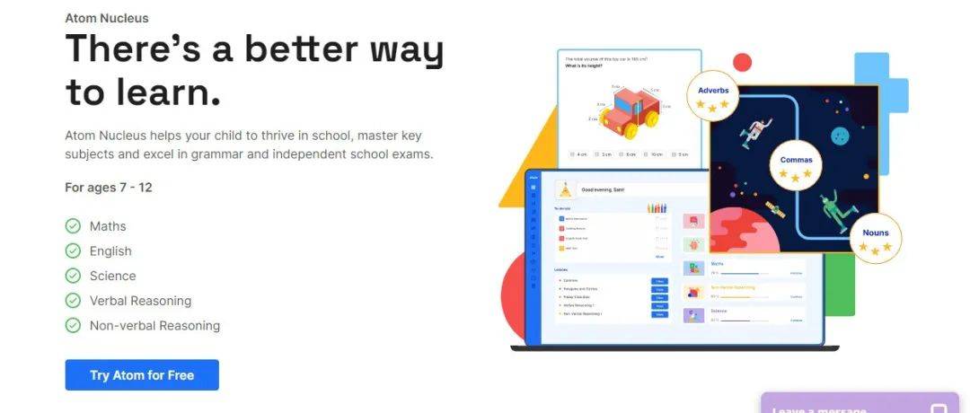 软银愿景基金独家投资，英国K12自适应学习平台Atom Learning获1900万英镑A轮融资_教育_科技_咨询