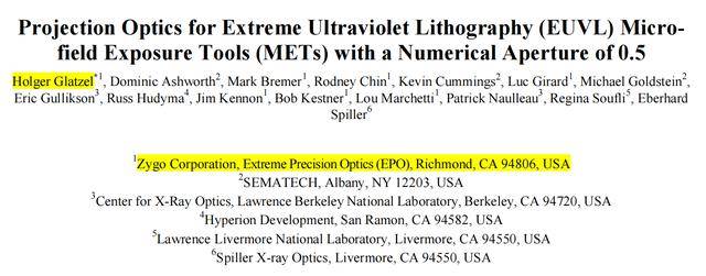 美国能造EUV光刻机镜头吗？这家美国公司或可与德国卡尔蔡司一战_Zygo_光学_制造