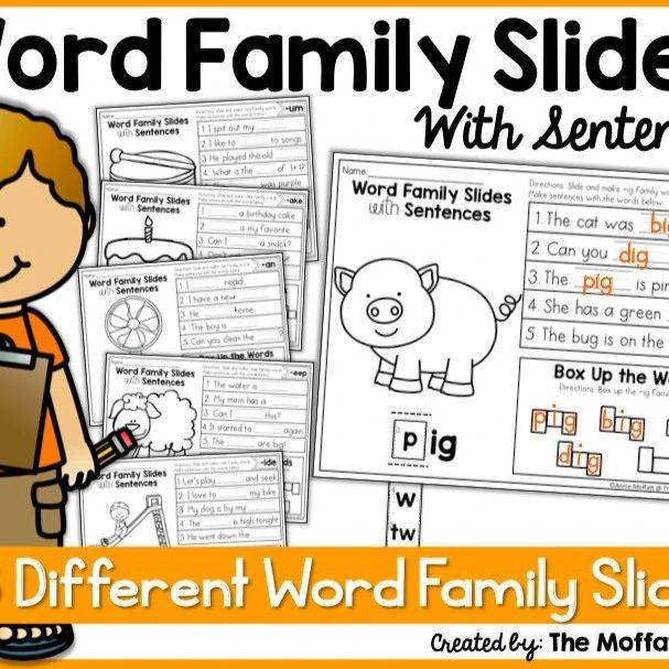 134页自然拼读word family slides with sentence_Word_Family_单词
