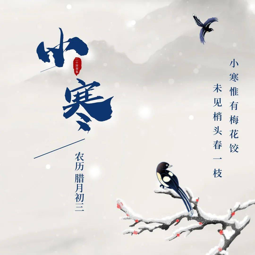 今日小寒 小寒虽寒,望春则暖莫怪严候曰变化