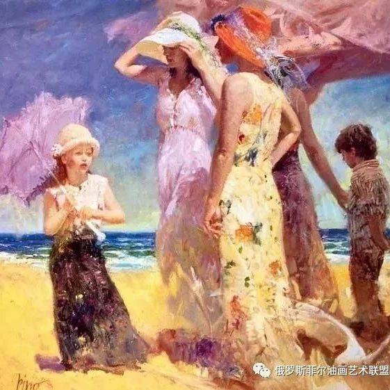 笔下美女无数 意大利当代画家皮诺·德埃尼精美的油画作品欣赏_Daeni_Pino_家庭