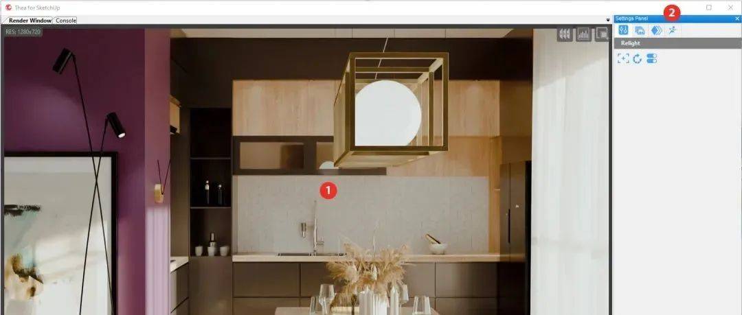 Thea Render教程：带你了解Thea For SketchUp的用户界面布局_显示_模式_面板