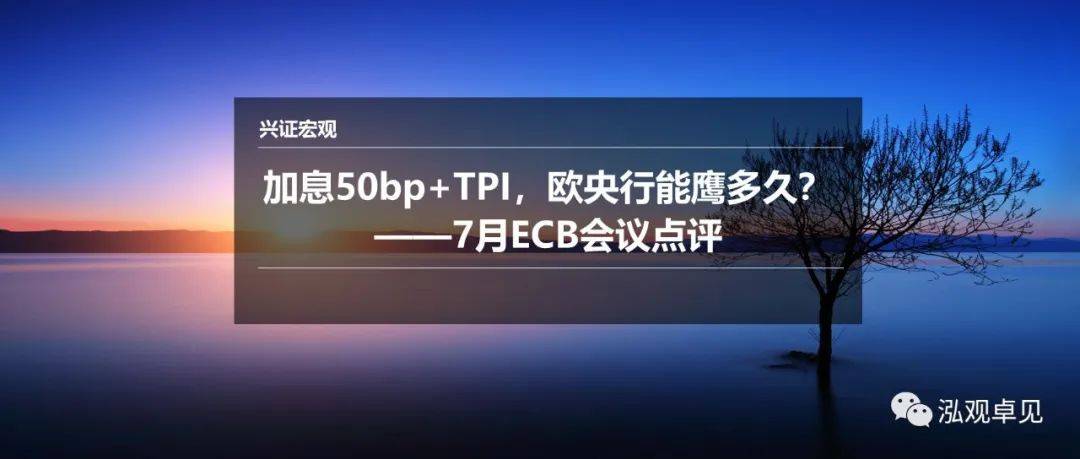兴证宏观卓泓 | 加息50bp+TPI，欧央行能鹰多久？——7月ECB会议点评_欧洲_通胀_报告