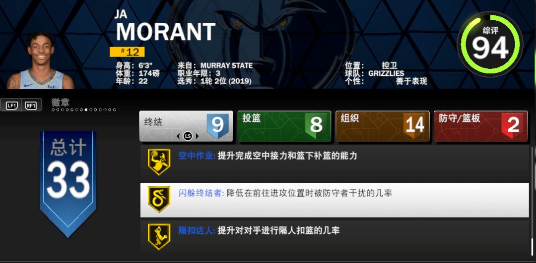 OL2 | 2K23球员徽章变化分析（更新至11.3）（上）_米切尔_能力_莫兰特