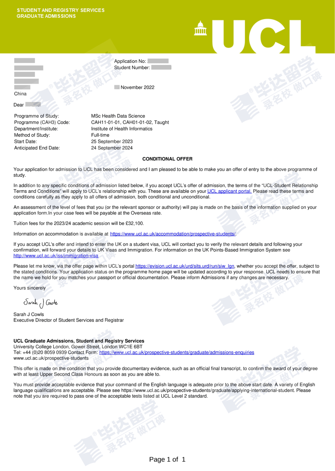 2023捷报 | 又一UIC学子斩获英国G5伦敦大学学院（UCL）录取！_硕士_要求_同学