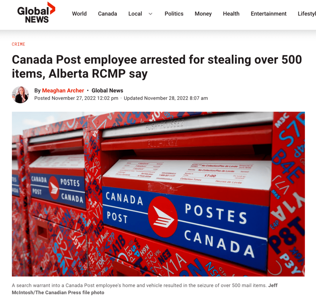 可恶！Canada Post员工被爆偷500多个包裹！防止包裹盗窃的方法有..._邮政_加拿大_华人