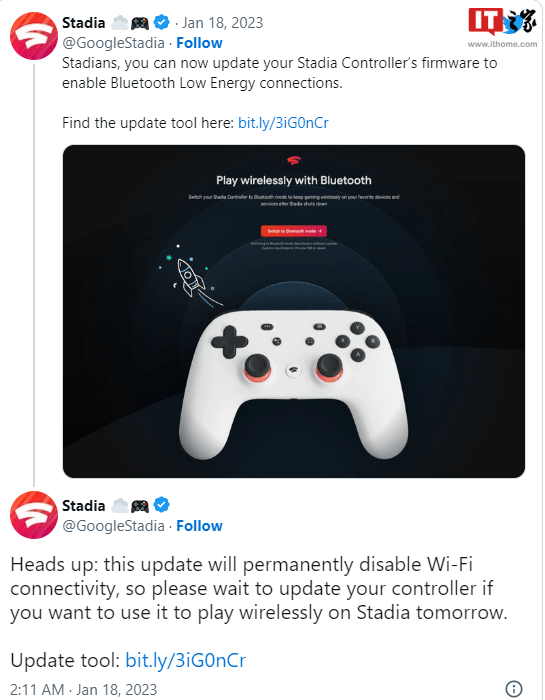 谷歌 Stadia 云游戏平台正式关闭_服务_控制_手柄