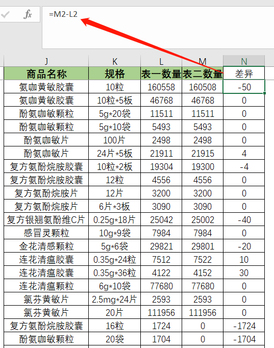 快速核对两张excel表，3种方法，建议全部掌握！对比公式差异